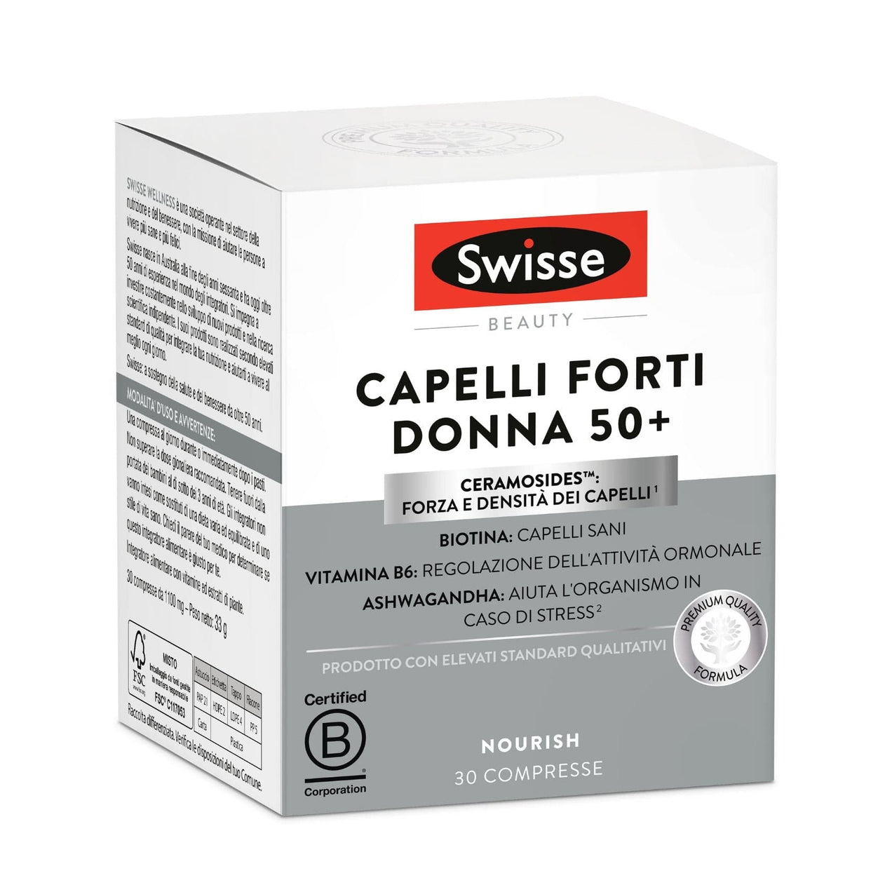 Integratore capelli donna con CERAMOSIDES™ – Swisse Italia